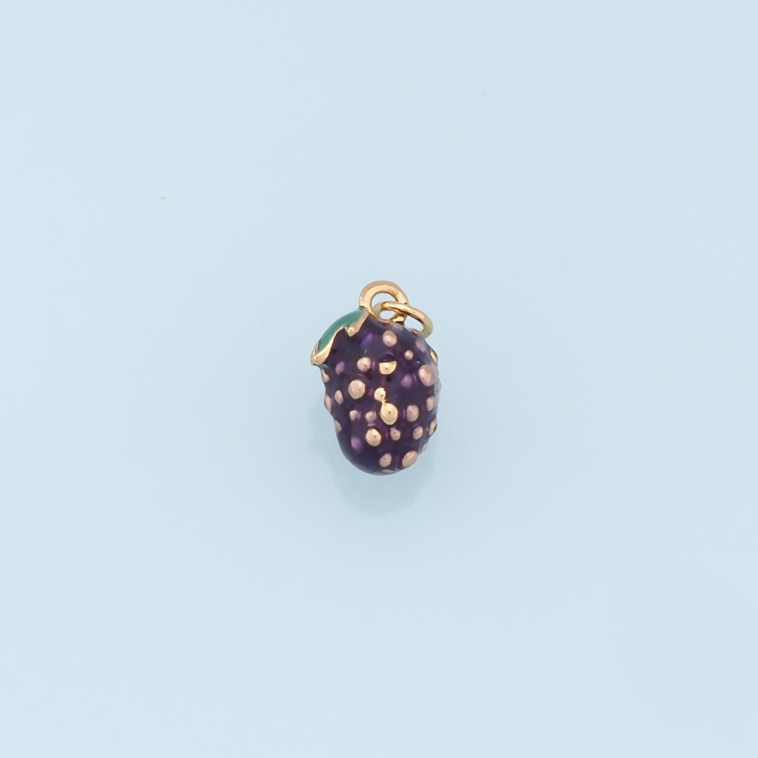 Gold Raspberry Charms,18k Gold Filled Raspberry Pendant,fruit Charm ...