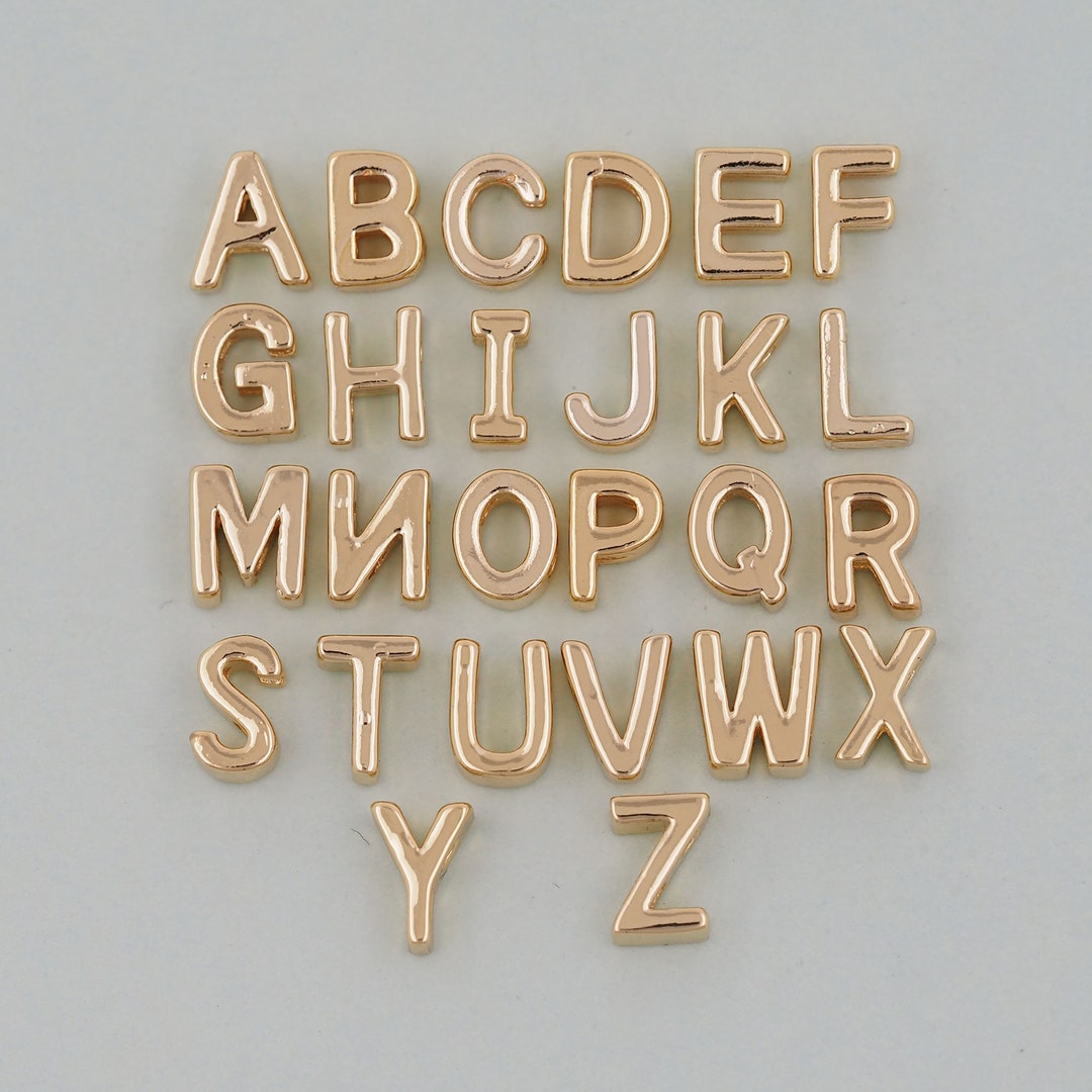 Gold Letter Charms,18k Gold Filled Letter Pendant,perforation Initial ...