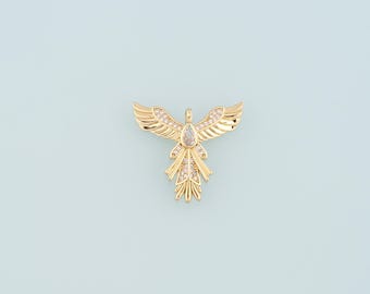 18K Gold Filled Angel Pendant,,cz Micro Pave Angel Charm Bracelet ...