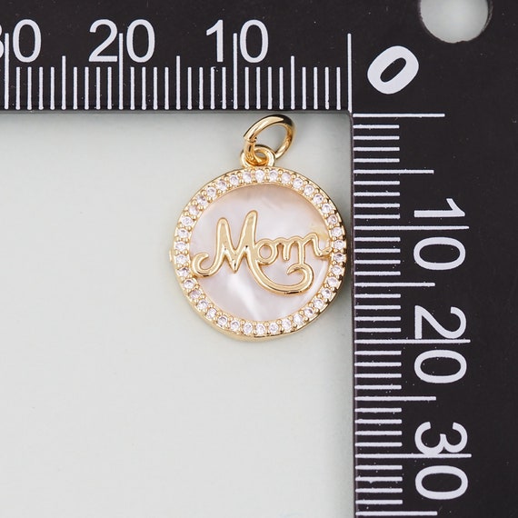 Gold Mom Charms 18K Gold Fullte Shell Mom Anhanger Mom Charm Armband Halskette fur DIY Schmuckherstellung Versorgung Etsy