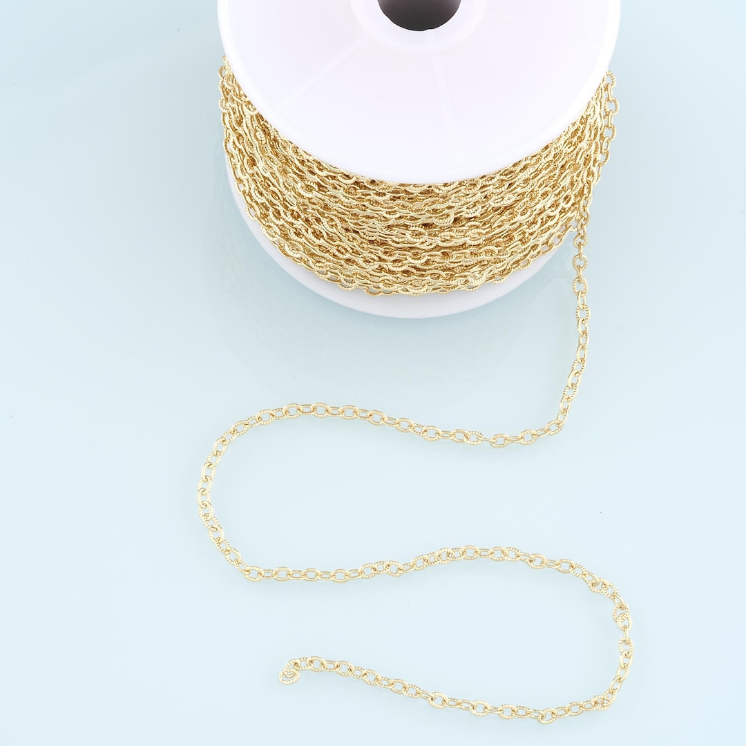Gold Oval Chain,18k Gold Filled Oval Chain for Necklace Bracelet DIY ...