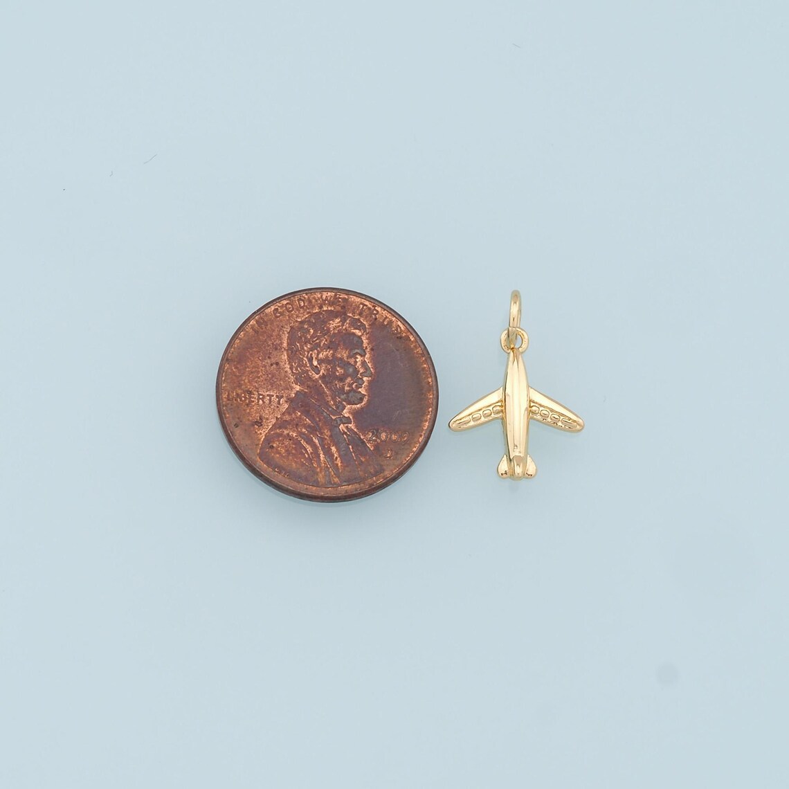 Gold Airplane Charms,18k Gold Filled Airplane Pendant,airplane Charm ...