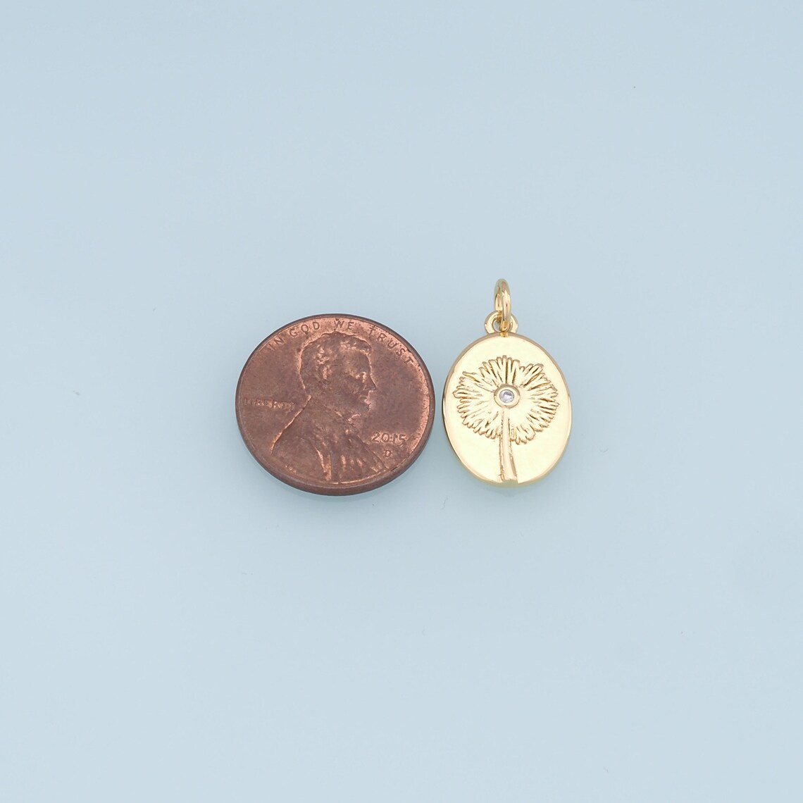 Gold Flower Charms,18k Gold Filled CZ Flower Pendant,silver Flower ...