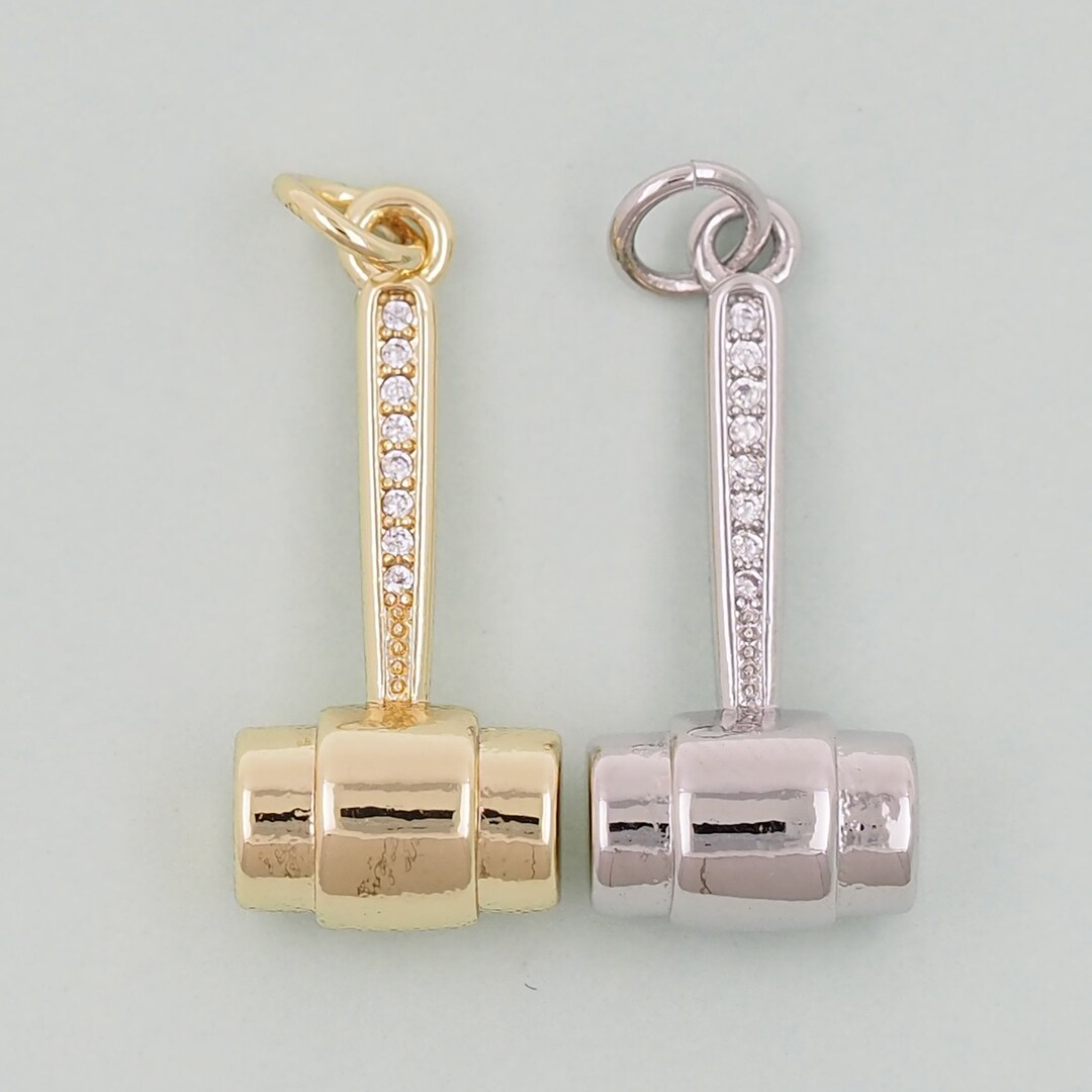 Gold Hammer Tool Charms,18k Gold Filled Hammer Pendant,tool Charm ...