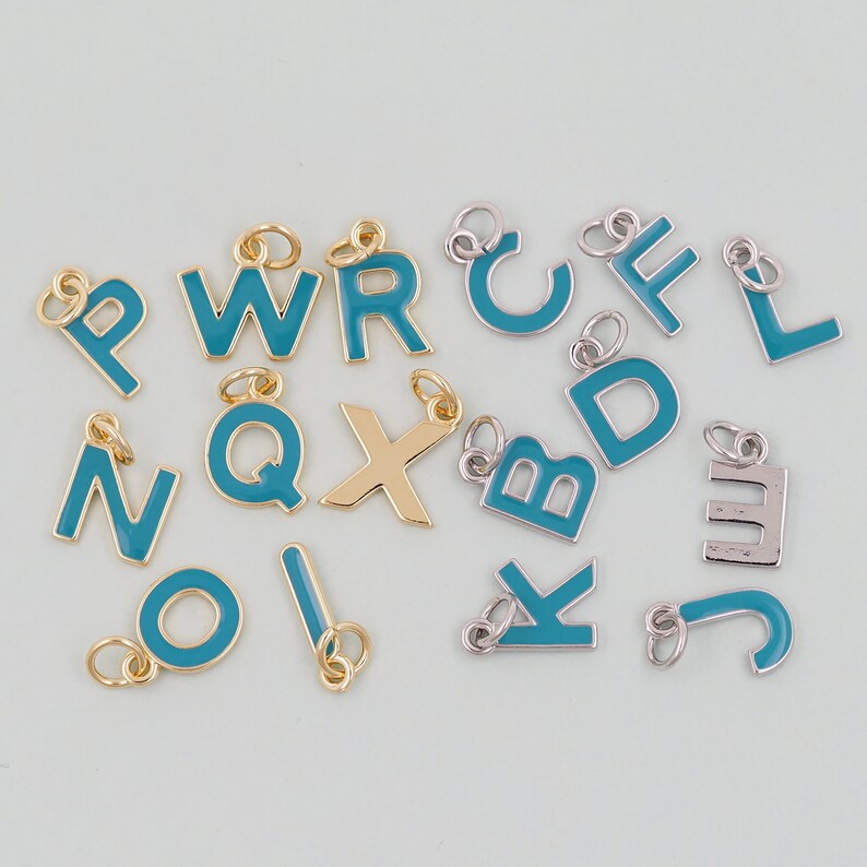 Gold Letter Charms,18k Gold Filled Letter Pendant,initial Charm ...