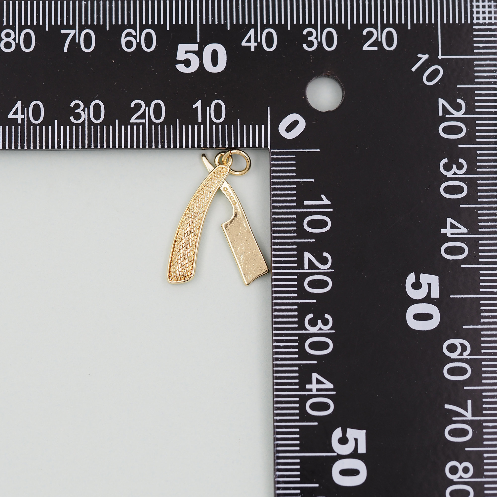 Gold Barber Charms,18k Gold Filled Razor Pendant,razor Charm Bracelet ...