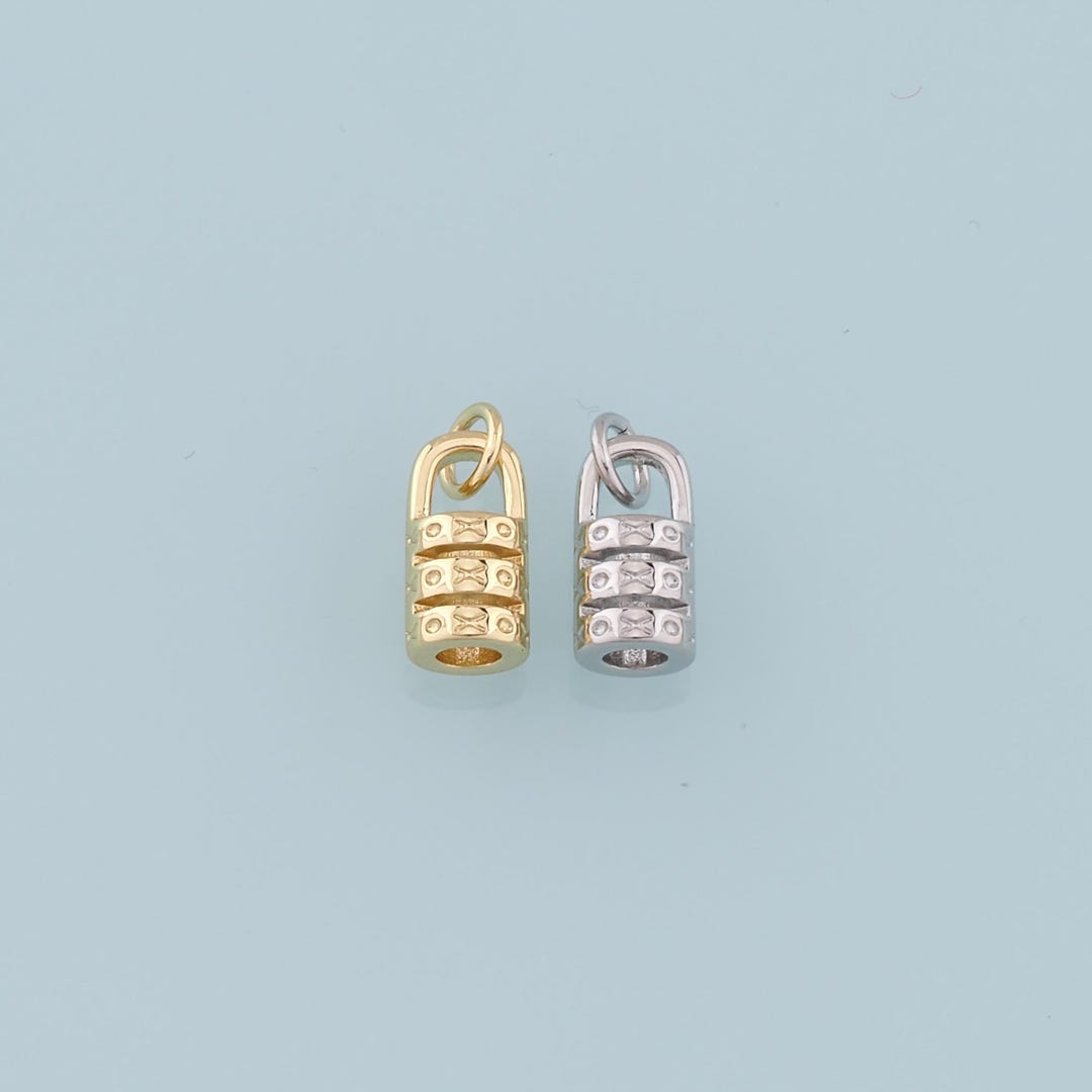 Gold Key Lock Charms,18k Gold Filled Key Pendant,lock Charm Bracelet ...