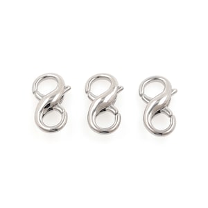 18K Gold Filled 18mm Double Opening Infinity Silver Figure 8 ...