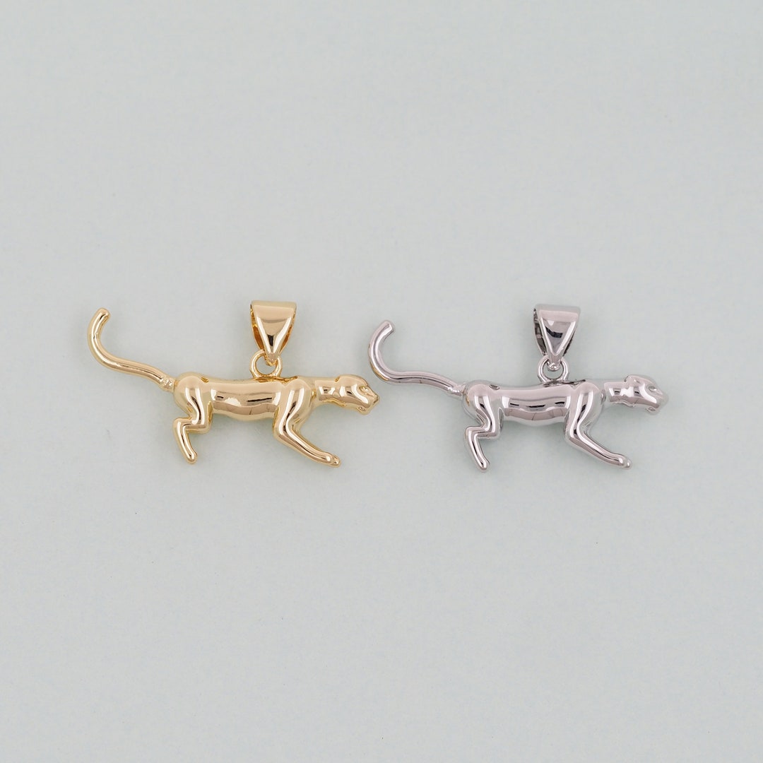 Gold Leopard Charms,18k Gold Filled Leopard Pendant,leopard Charm ...
