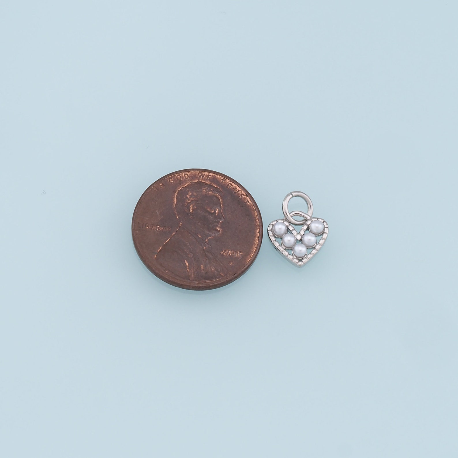 Gold Tiny Heart Charms,18k Gold Filled Pearl Heart Pendant,heart Charm ...