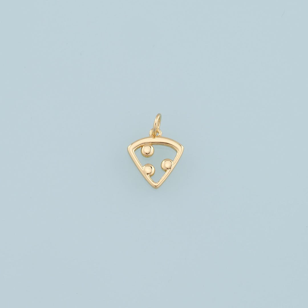 Gold Pizza Charms,18k Gold Filled Pizza Pendant,gourmet Food Charm ...