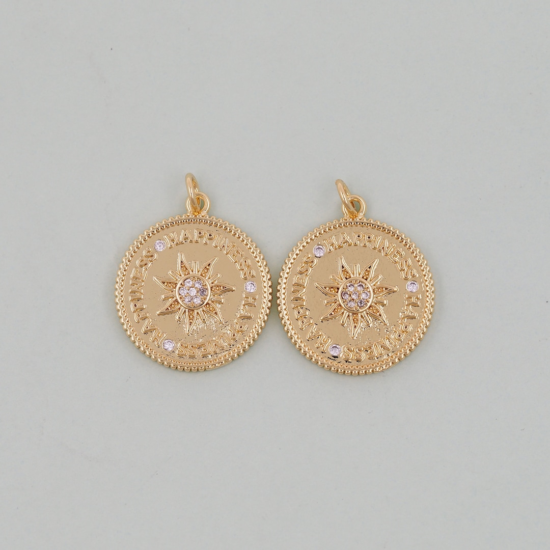 Gold Sun Charms,18k Gold Filled Sun Pendant,celestial Charm Bracelet ...