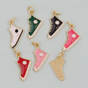 Gold Shoe Charms,18k Gold Filled Shoe Pendant,shoe Charm Bracelet ...