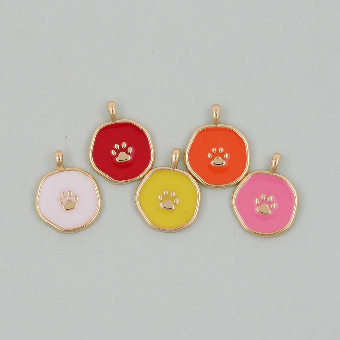 Gold Paw Charms,18k Gold Filled Cat Paw Pendant,dog Paw Charm Bracelet ...