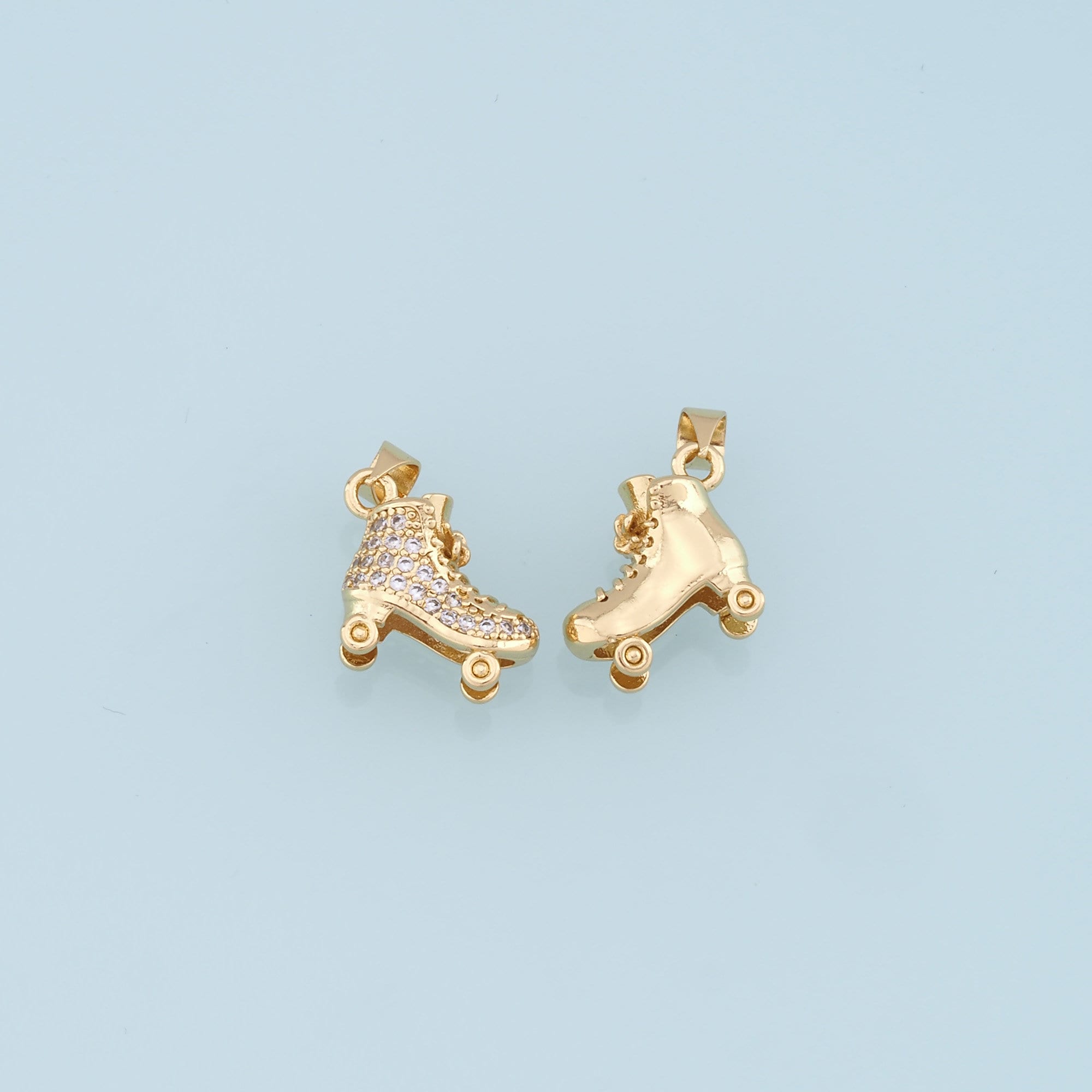 Gold Roller Skate Charms,18k Gold Filled Roller Skate Pendant,skates ...