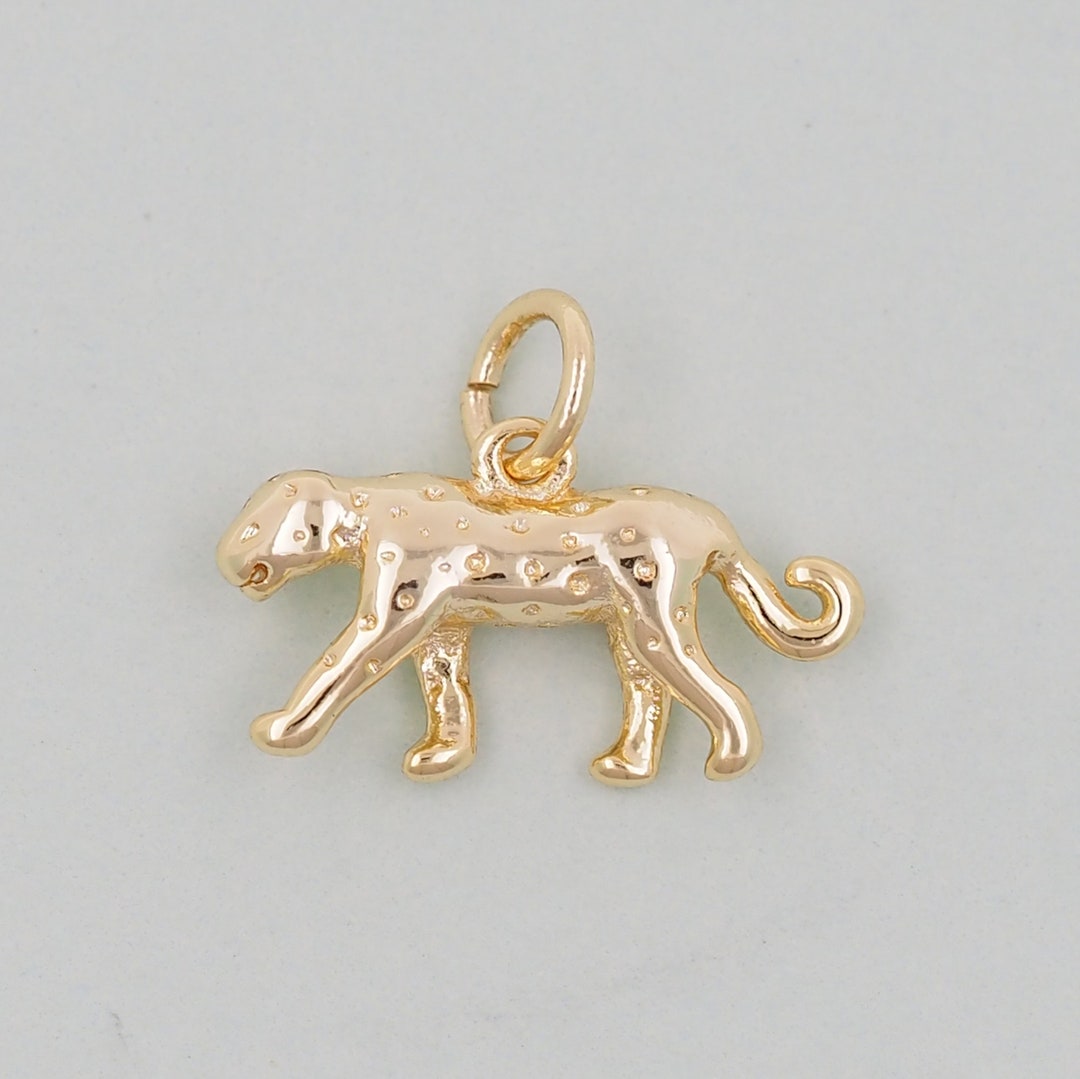 Gold Leopard Charms,18k Gold Filled Leopard Pendant,leopard Charm ...
