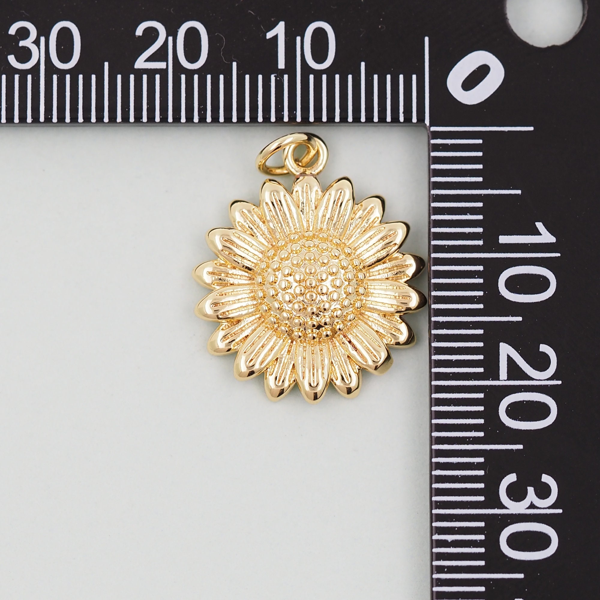 Gold Sunflower Charms,18k Gold Filled Sunflower Pendant,sunflower Charm ...