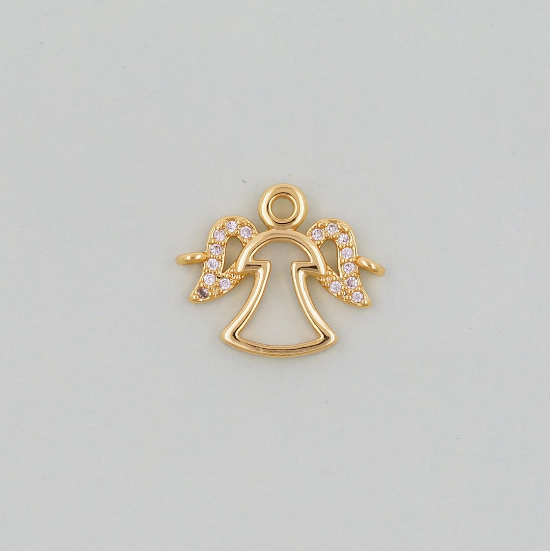 Gold Angel Charms,18k Gold Filled Angel Pendant,angel Charm Bracelet ...