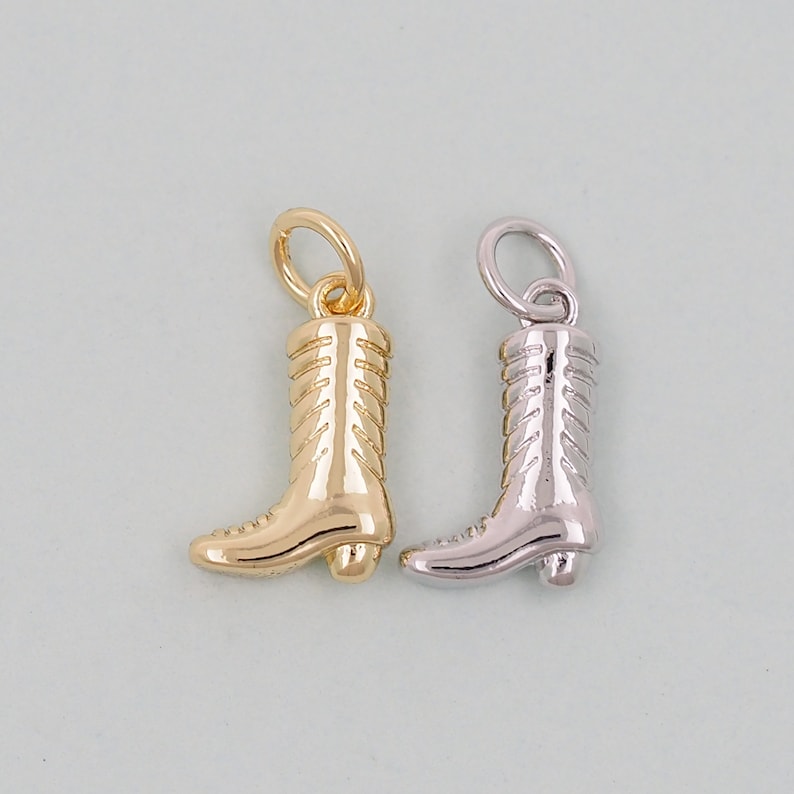 Gold Cowboy Boots Charms,18k Gold Filled Boots Pendant,boots Charm ...