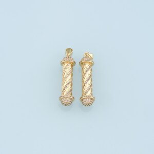 Gold Barber Charms,18k Gold Filled Barber Pendant,cz Micro Pave Barber ...