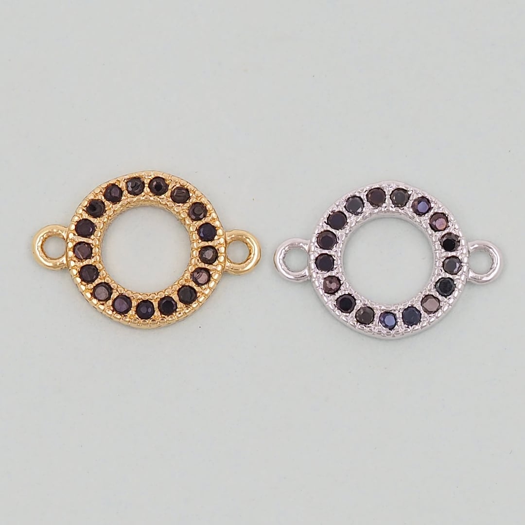 Gold Round Connector Charms,18k Gold Filled Round Pendant,round Charm ...