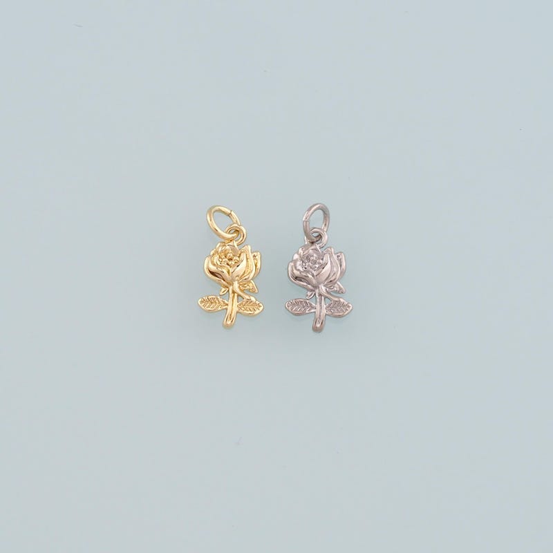 Rose Charm - Etsy