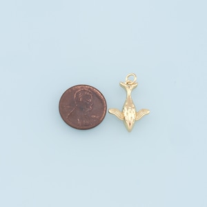 Gold Whale Charms,18k Gold Filled Whale Pendant,ocean Charm Bracelet ...