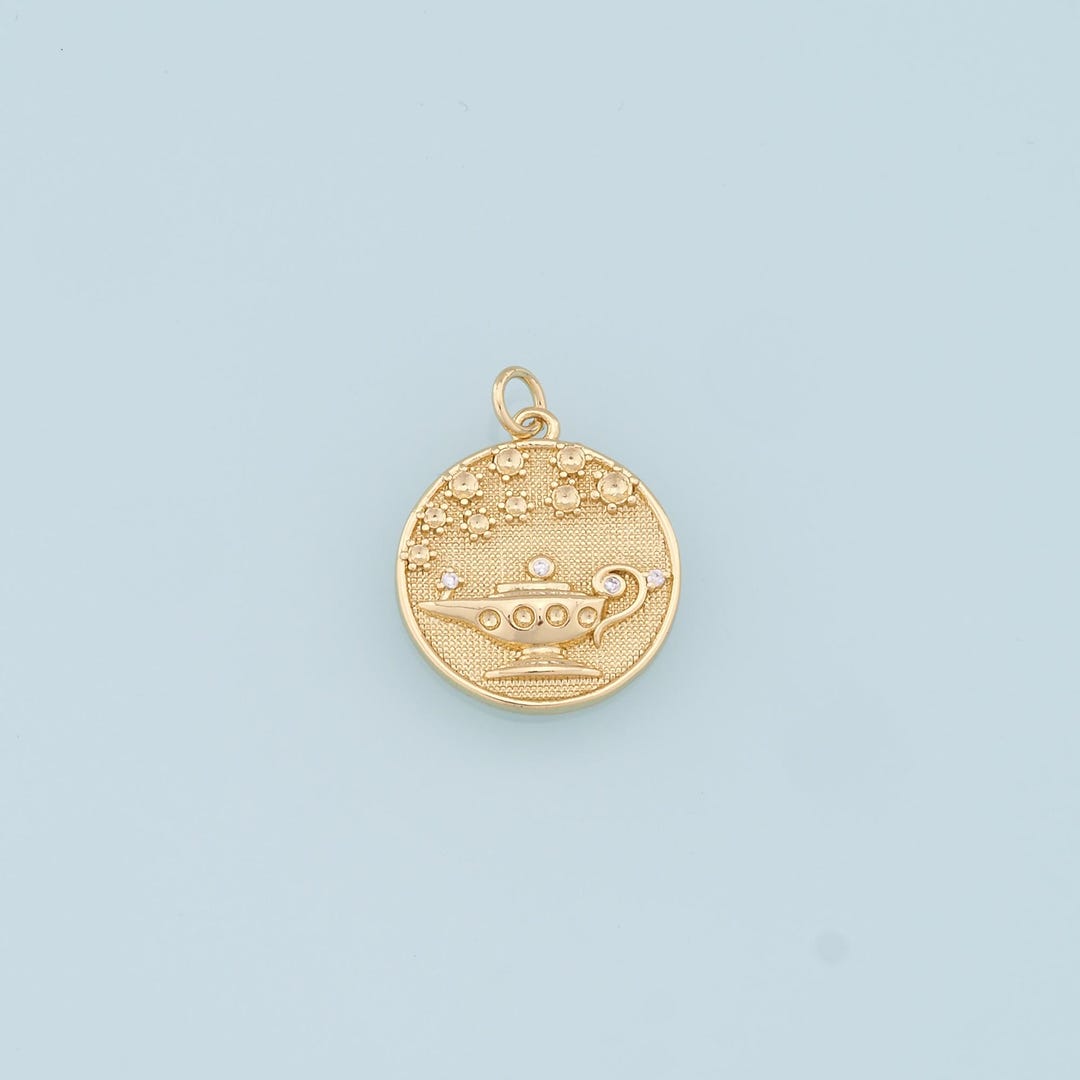 Gold Magical Genie Lamp Charms,18k Gold Filled Magical Genie Lamp ...