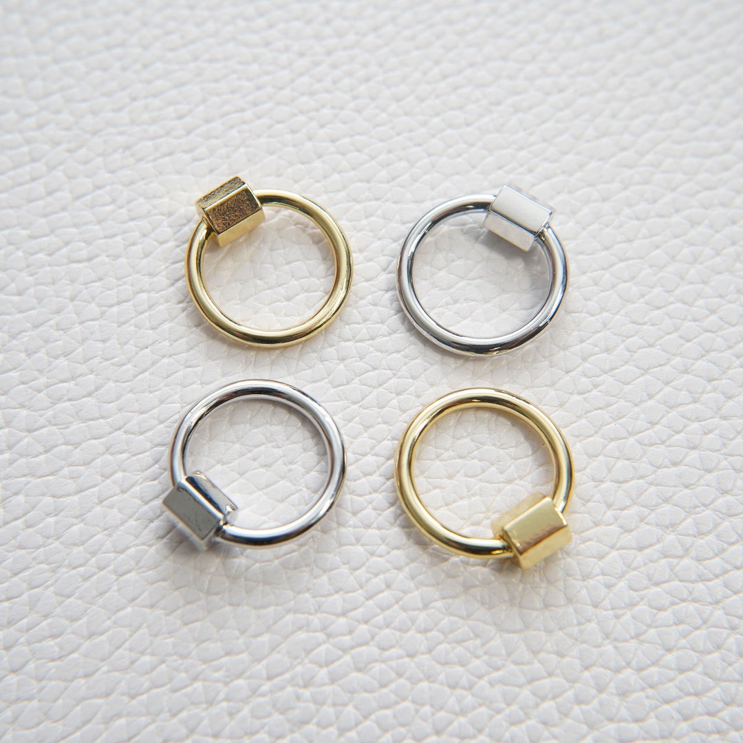 18K Gold Filled Round Carabiner Clasp,buckle Clasp,carabiner Screw ...