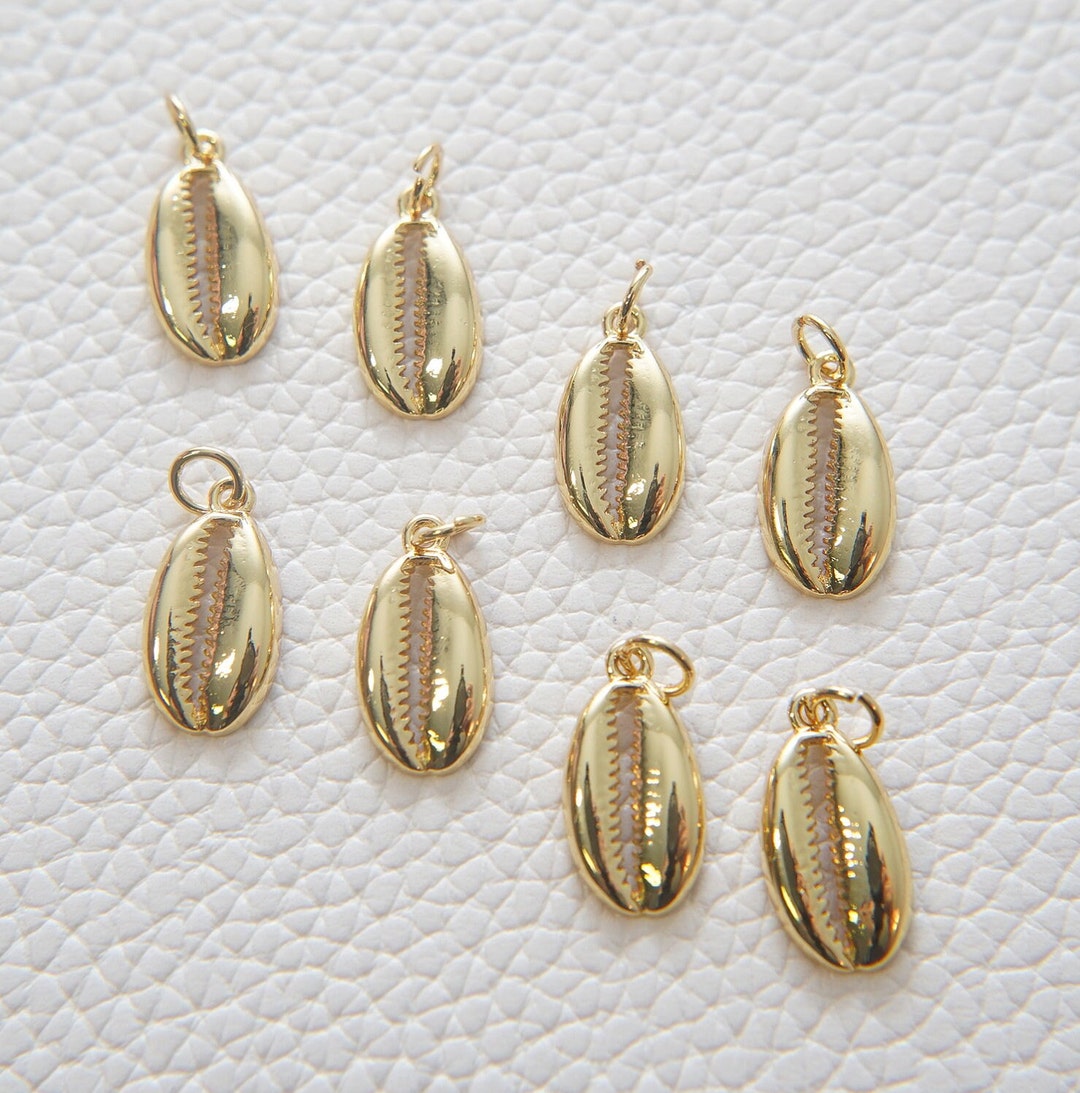 Gold Shell Charms,18k Gold Filled Conch Shell Pendant,conch Shell Charm ...