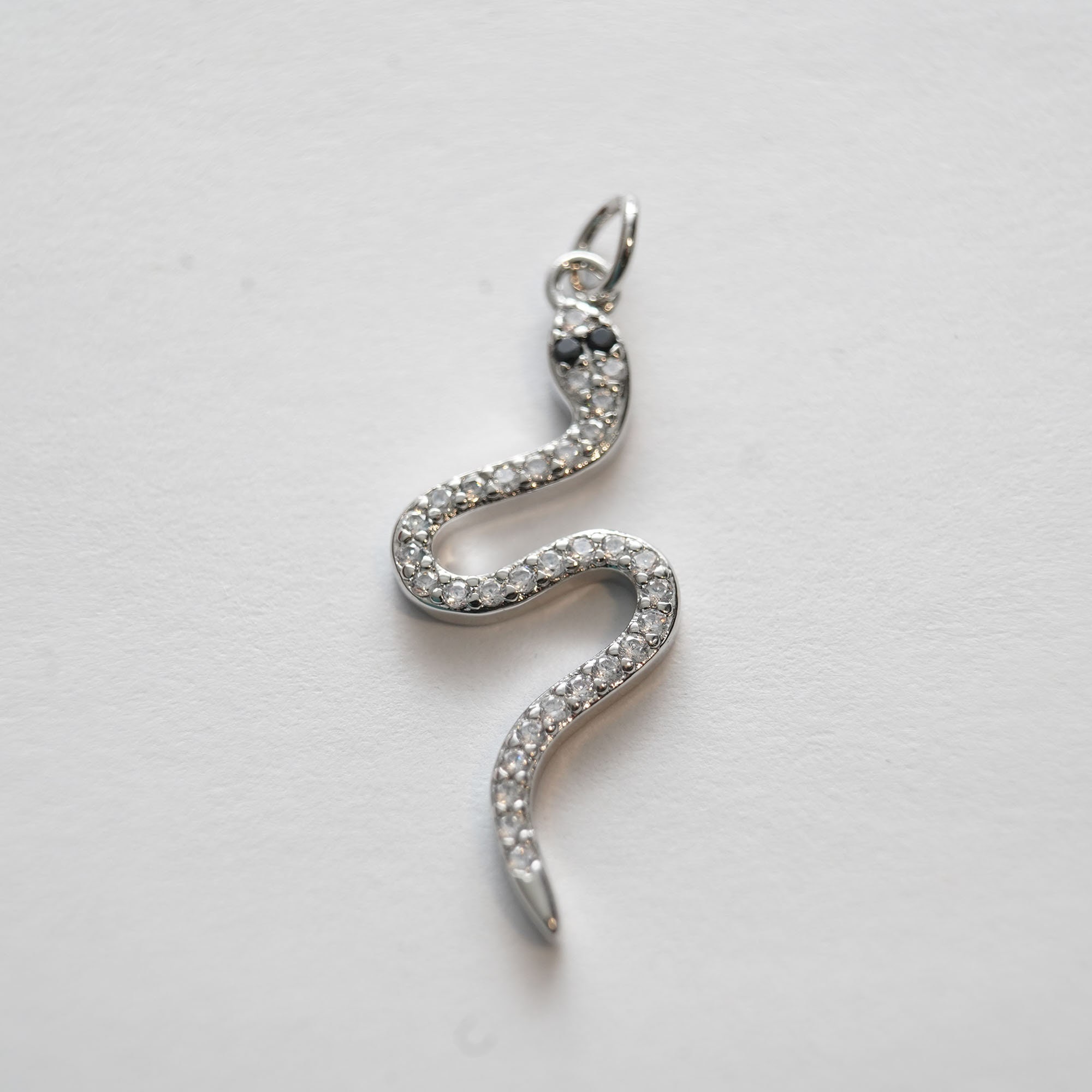 Gold Snake Charms,18k Gold Filled CZ Snake Pendant,silver Snake Charms ...