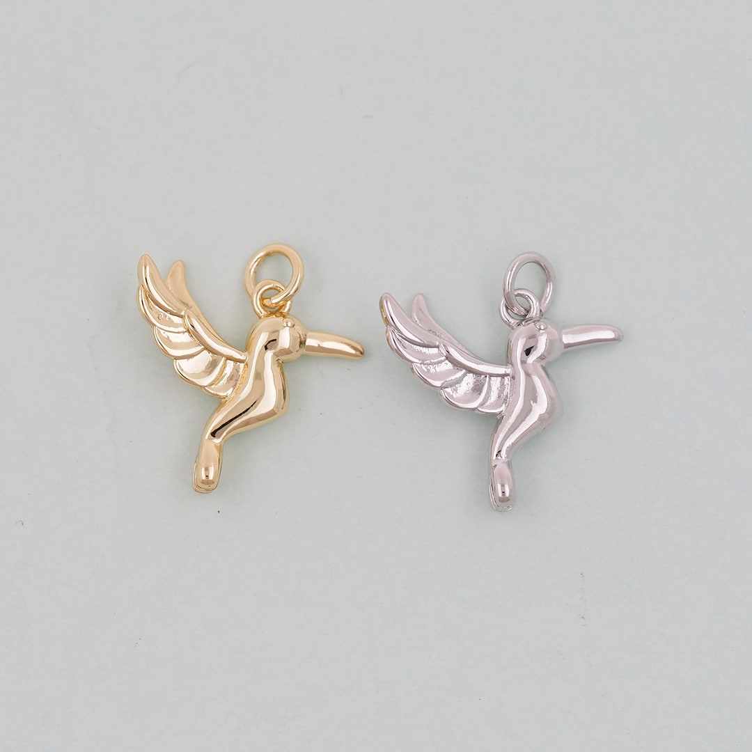 Gold Bird Charms,18k Gold Filled Bird Pendant,silver Bird Charm ...