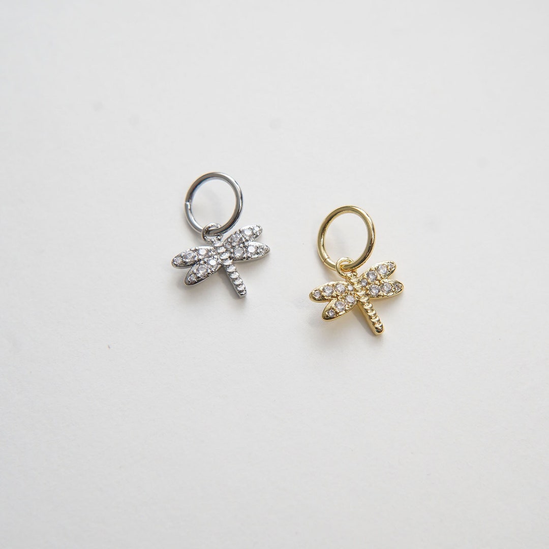 Gold Dragonfly Charms,18k Gold Filled Dragonfly Pendant,silver ...