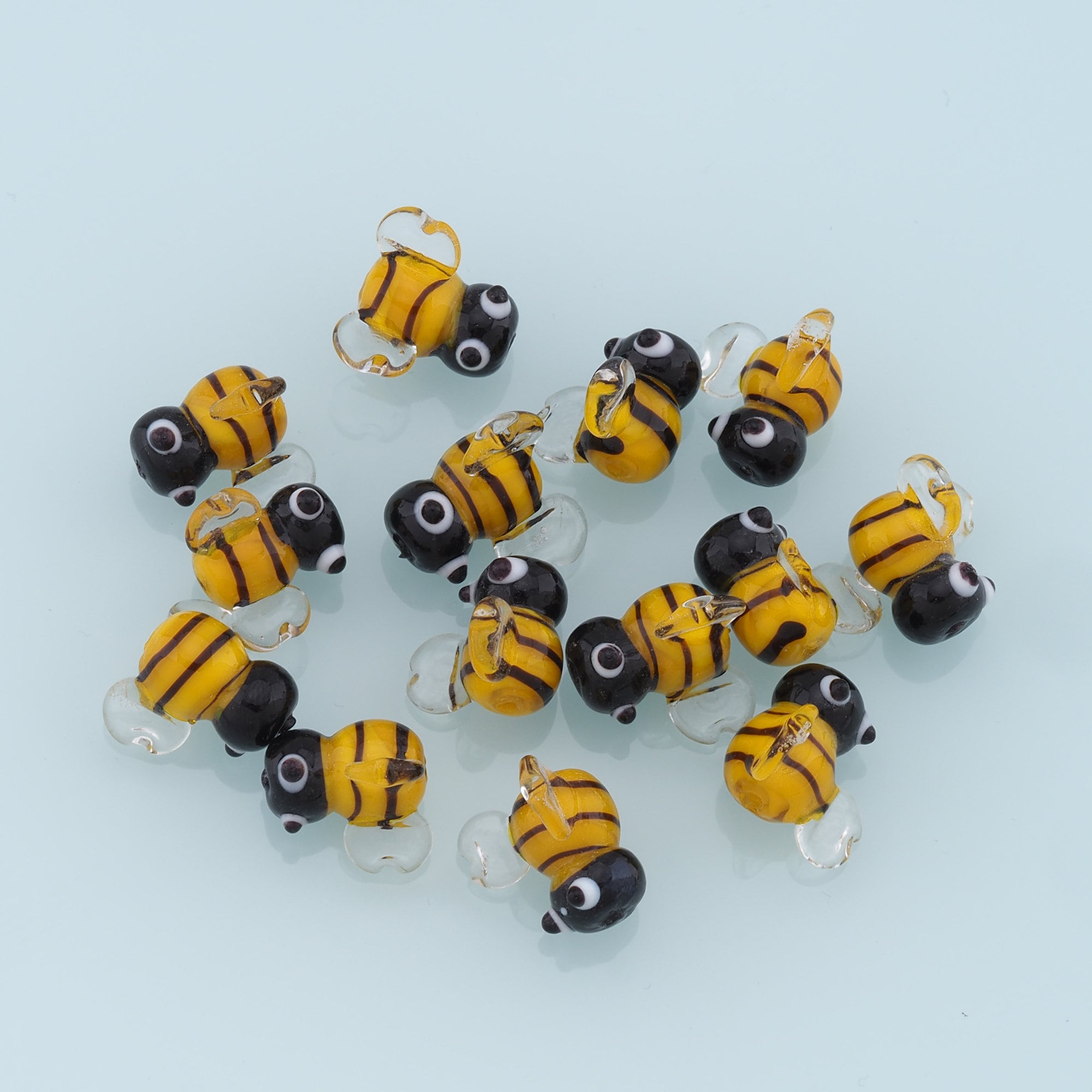 Glass Bee Beads,bumble Bees Bead,lampwork Glass Bee Beads for DIY ...
