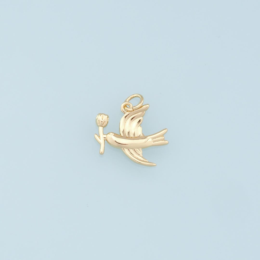 Gold Bird Charms,18k Gold Filled Bird Pendant,bird Charm Bracelet ...