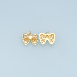 Gold Bow Charms,18k Gold Filled Bow Pendant,bow Tie Charm Bracelet ...