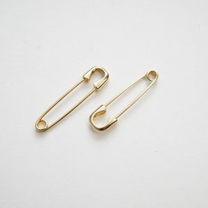 18K Gold Filled Safety Pin Charm for DIY Necklacee Jewelry Making - Etsy