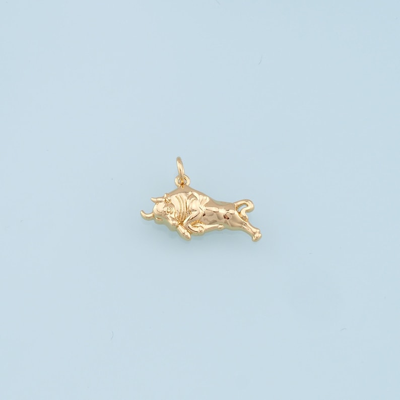 Gold Bull Charms,18k Gold Filled Bull Head Pendant,ox Charm Bracelet ...