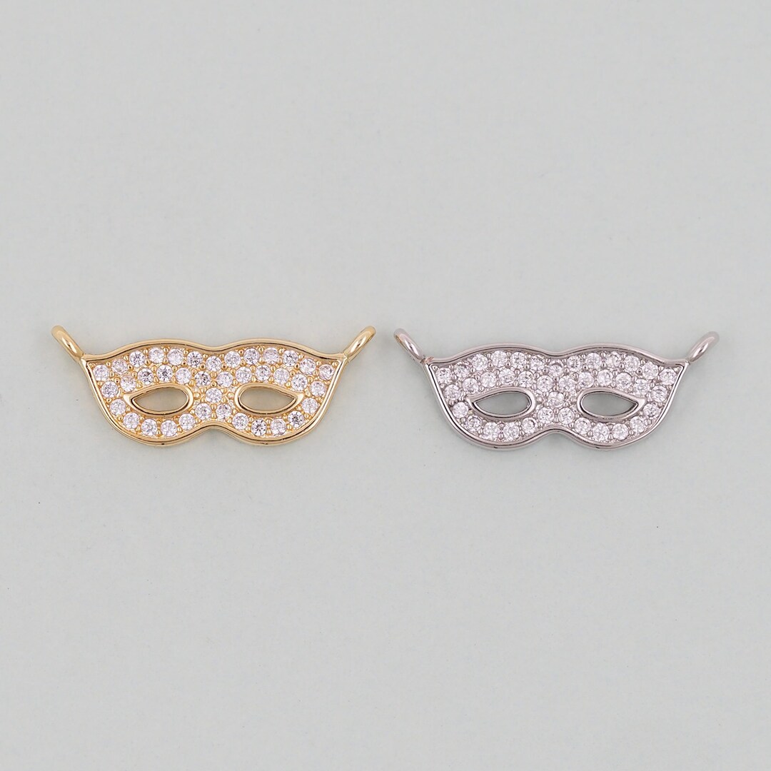 Gold Mask Charms,18k Gold Filled Mask Pendant,mask Masquerade Charm ...