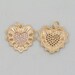 Gold Spiked Heart Charms,18k Gold Filled Heart Pendant,heart Charm ...