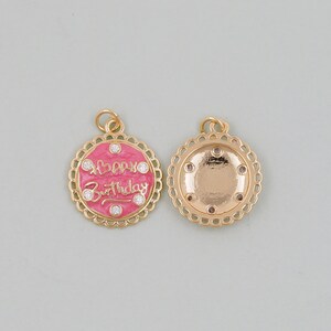 Gold Happy Birthday Charms,18k Gold Filled Happy Birthday Pendant ...