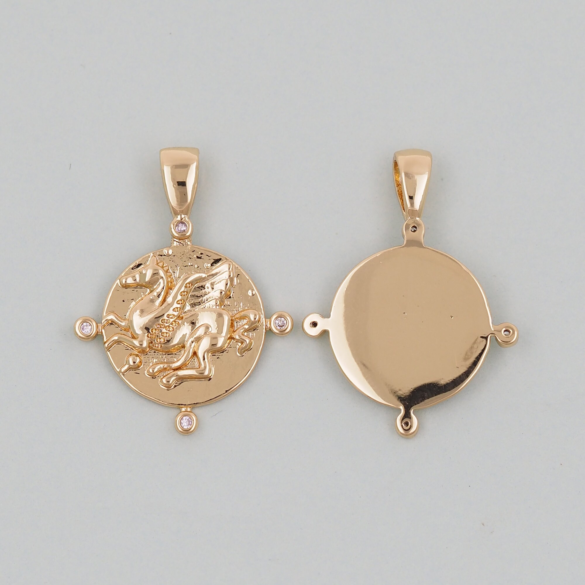 Gold Pegasus Charms18k Gold Filled Pegasus Pendantpegasus - Etsy