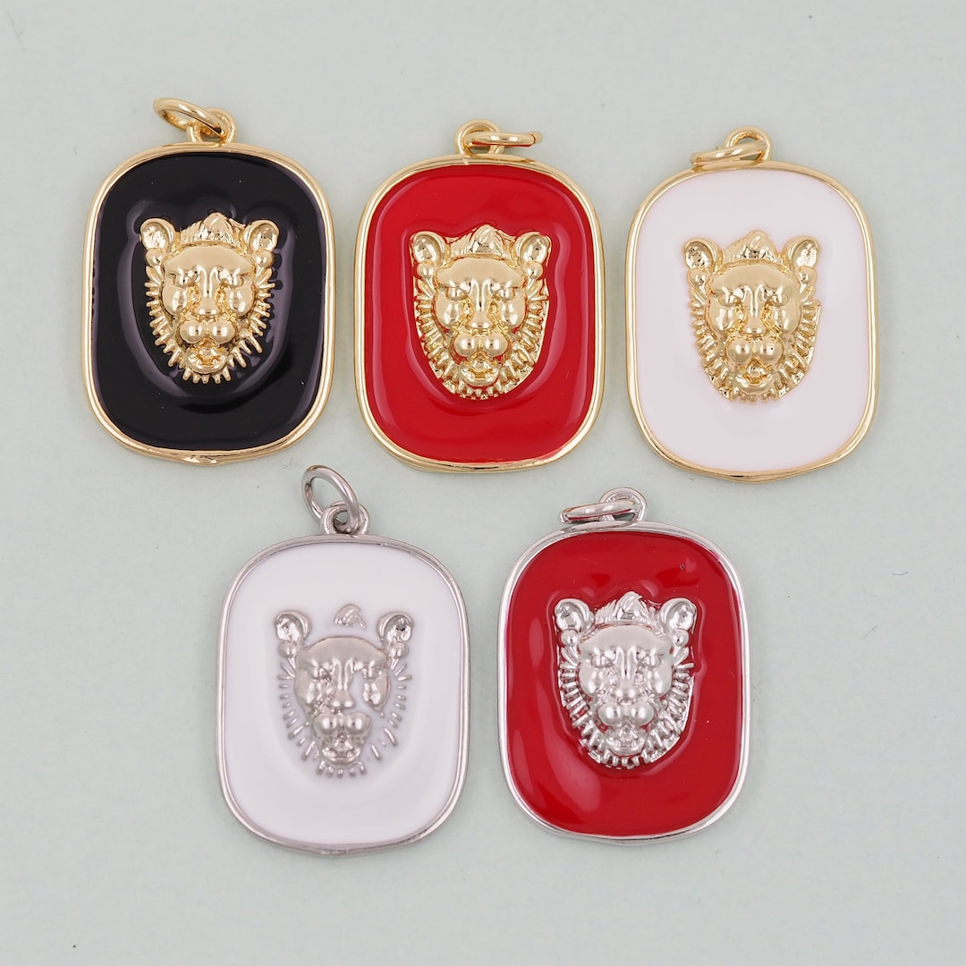 Gold Lion Charms,18k Gold Filled Lion Pendant,animal Charm Bracelet ...