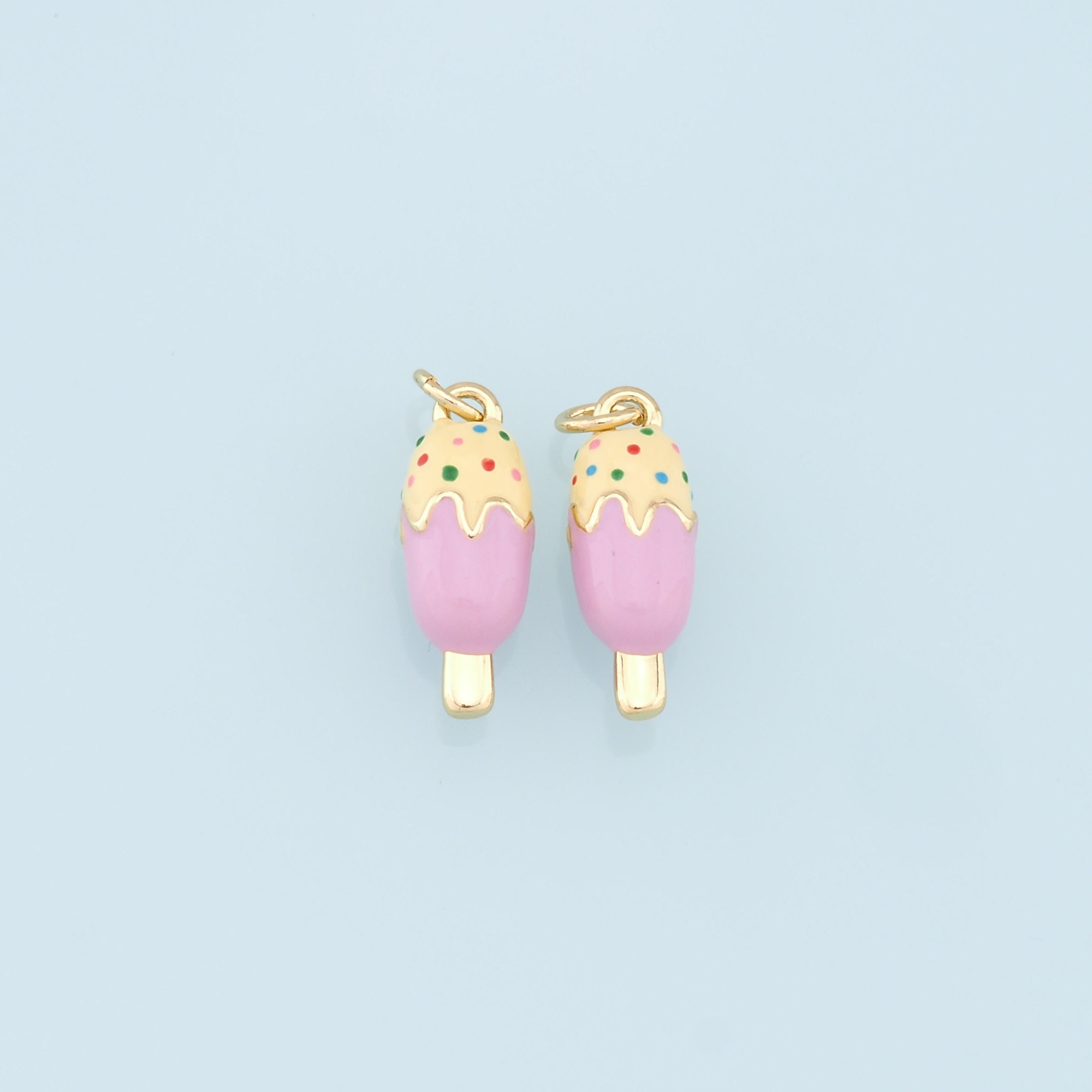 Ice Cream Charms,18k Gold Filled Enamel Ice Cream Pendant,cute Ice ...