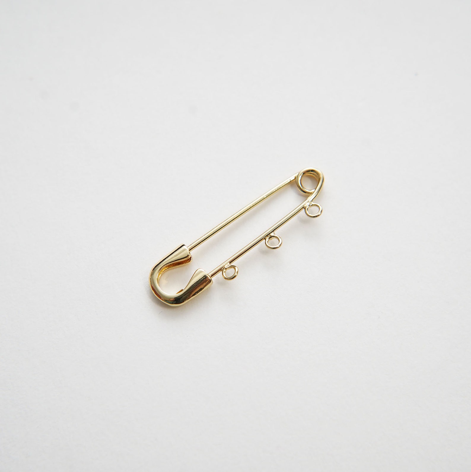 18K Gold Filled Three Loop Pin,simple Three Hole Pin,loop Kilt Pins ...