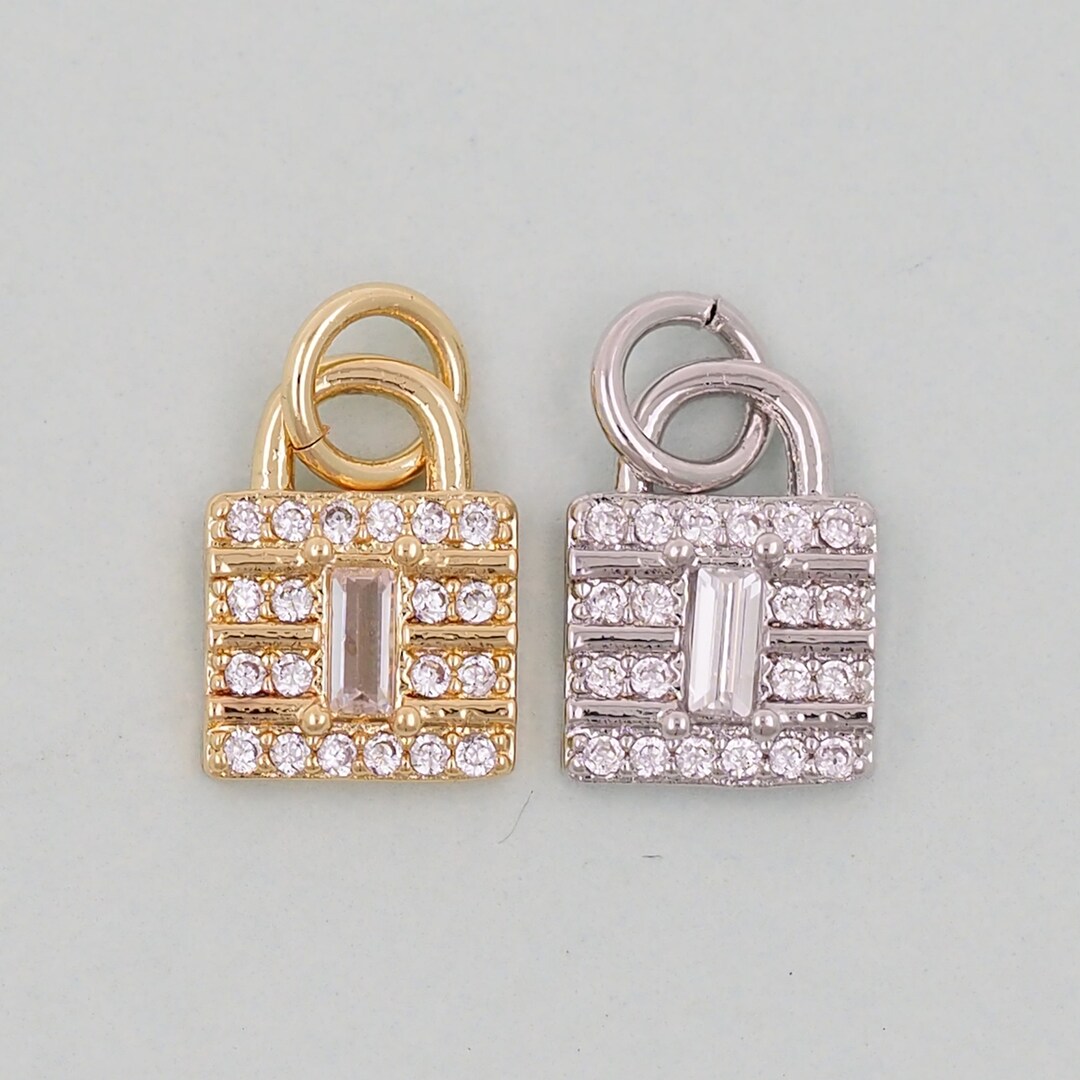 Gold Key Lock Charms,18k Gold Filled Key Pendant,lock Charm Bracelet ...