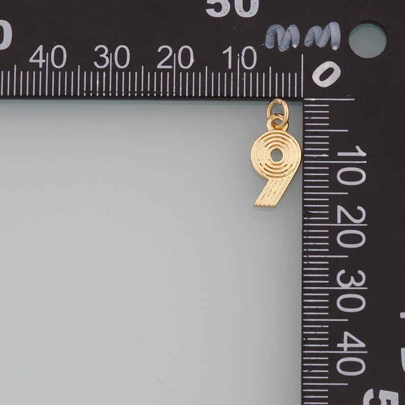 18K Gold Filled Number Pendant,dainty Number Charm Bracelet Necklace ...