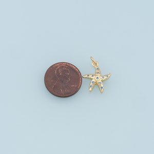 Gold Starfish Charms,18k Gold Filled Sea Star Pendant,starfish Charm ...