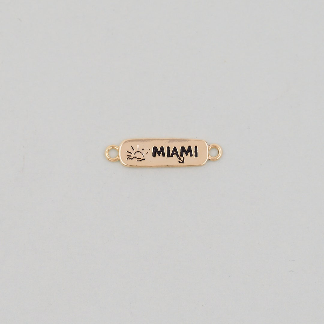 Gold Miami Connector Charms,18k Gold Filled Flame Miami Pendant ...