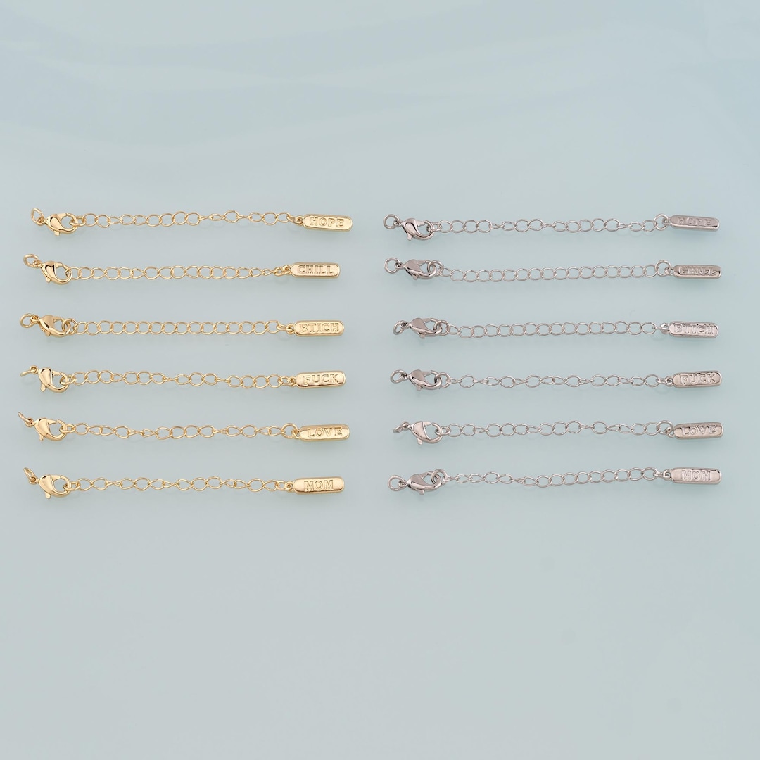 18K Gold Filled Chain Extender for Necklace Bracelet Supply Component ...